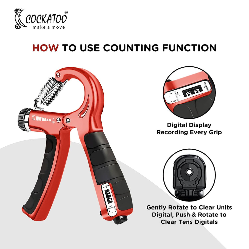 Cockatoo Counter Hand Grip Strengthener| Hand Gripper 5 KG - 60 Kg